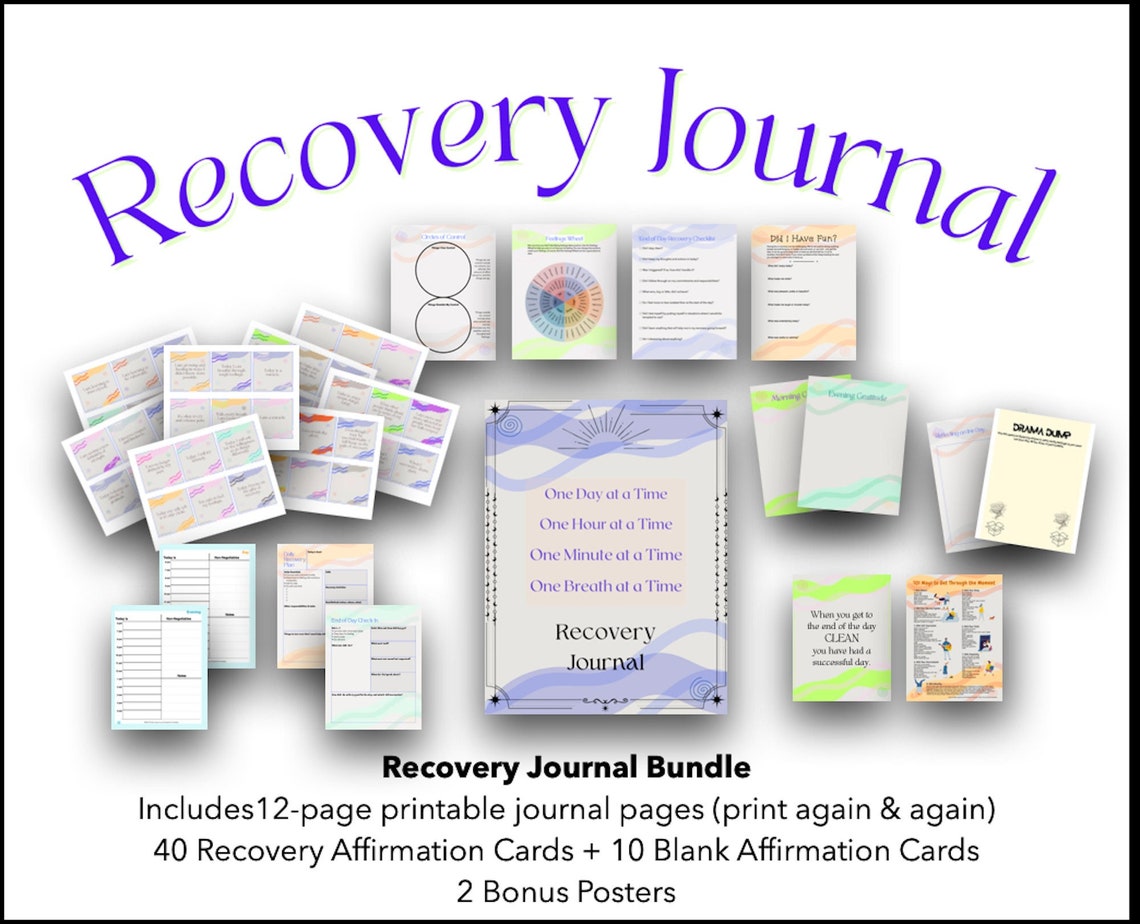 Addiction Recovery Journal Printable Self-reflection Journal - Etsy