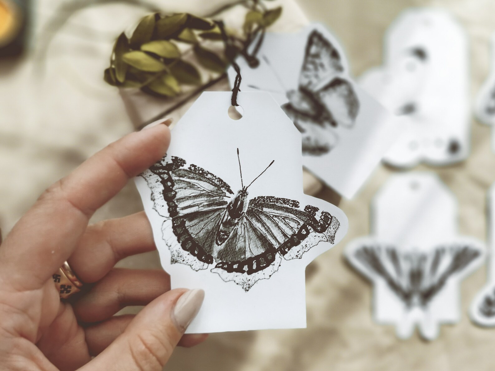 Set of 8 Butterfly Gift Tags Instant Download | Etsy