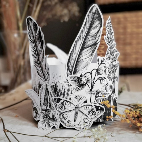 Printable Paper Crown Birthday Hat Party Decor Woodland - Etsy