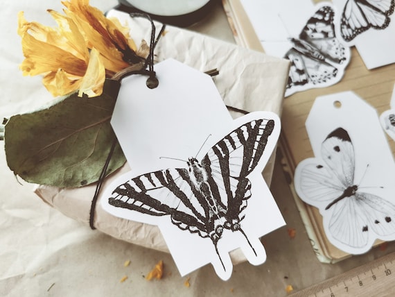 Set of 8 Butterfly Gift Tags Instant Download | Etsy