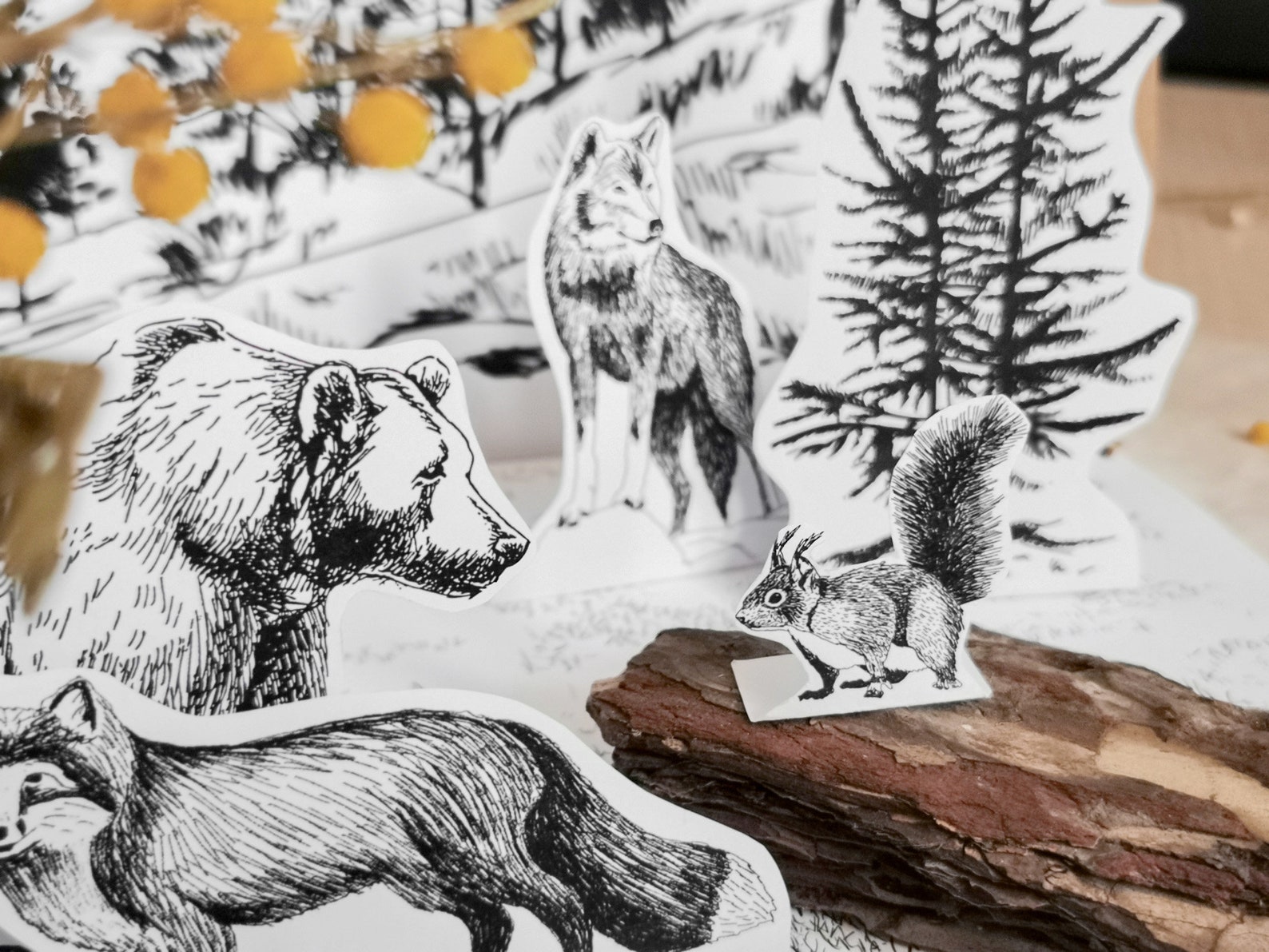 Printable Paper Theater Paper Craft for Kids Forest Animal | Etsy