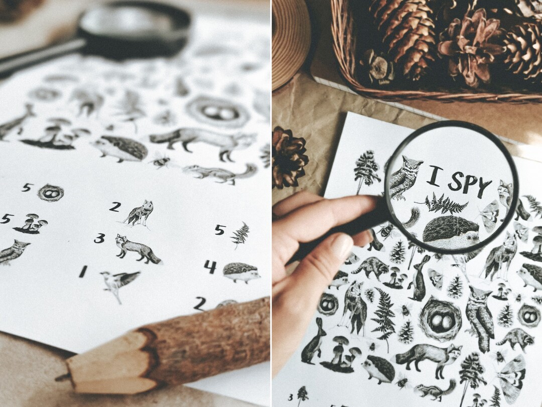 I SPY Game Printable, Printable Activity for Kids, Homeschool Activity ...