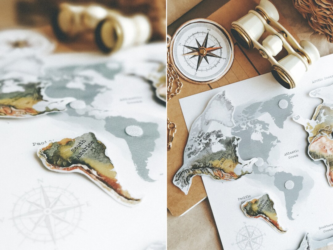 Continent Matching Activity for Toddlers and Preschool, Continents of ...