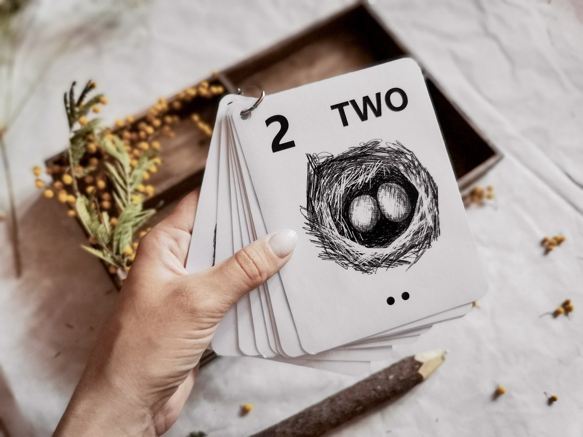 Printable Number Flash Cards Couting Card Set 0 10 - Etsy