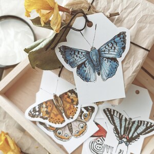 Set of 8 Butterfly Gift Tags - Instant Download - Etsy