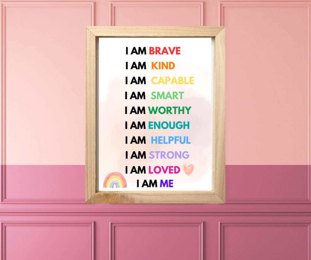 Positive Affirmations Poster - Etsy