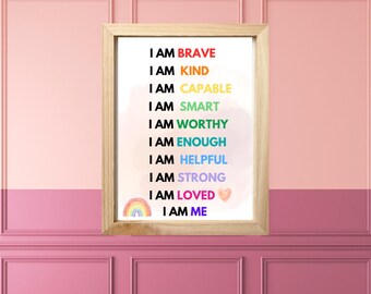 Positive Affirmations Poster - Etsy