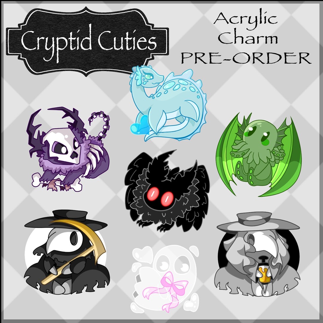 Cryptid Cuties Acrylic Epoxy Holo Charms - Etsy