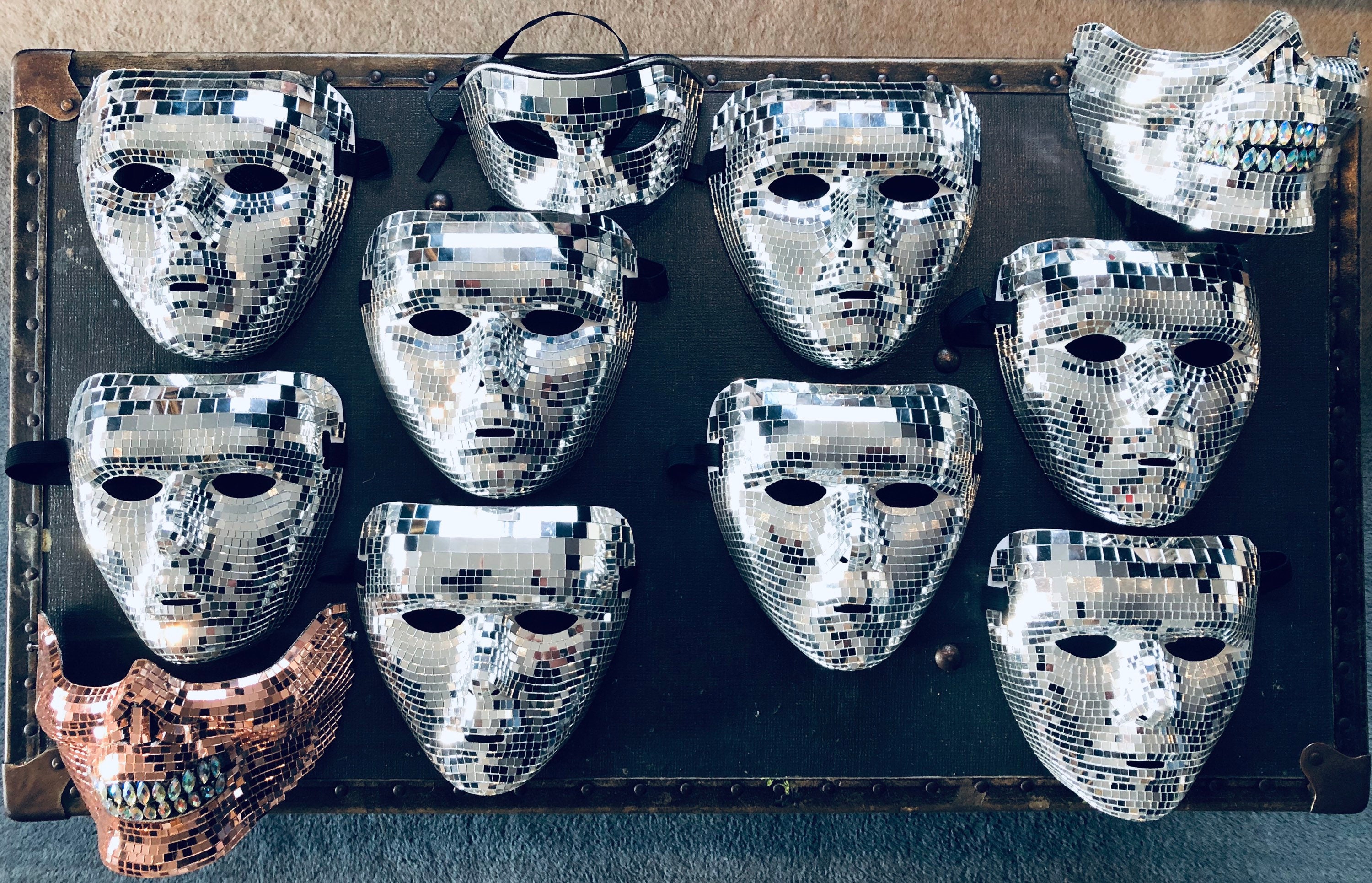 Masquerade Festival Disco Ball Face Mask. QUICK DELIVERY - Etsy