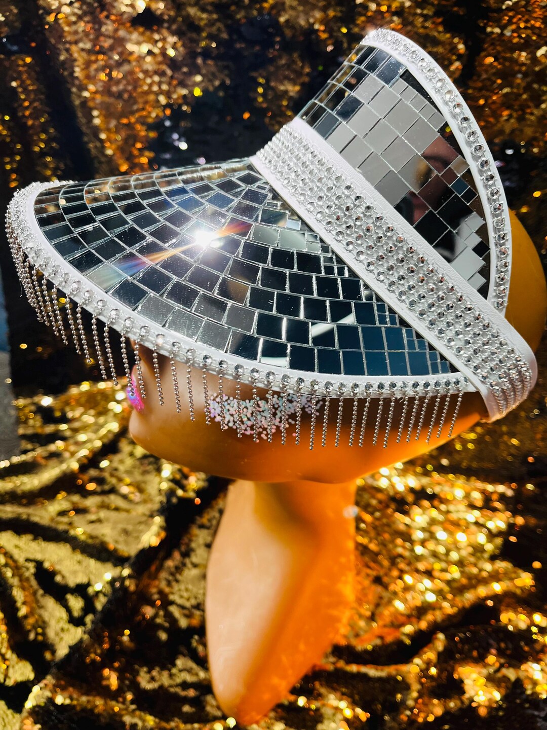 Disco Ball Festival Visor - QUICK DELIVERY! - Etsy