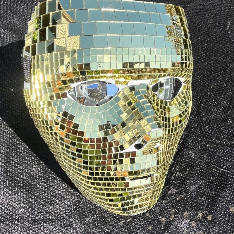 Silver Full Mask - Etsy