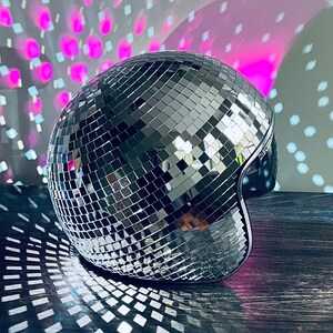 Disco Ball Helmet With Retractable Visor QUICK DELIVERY! - Etsy