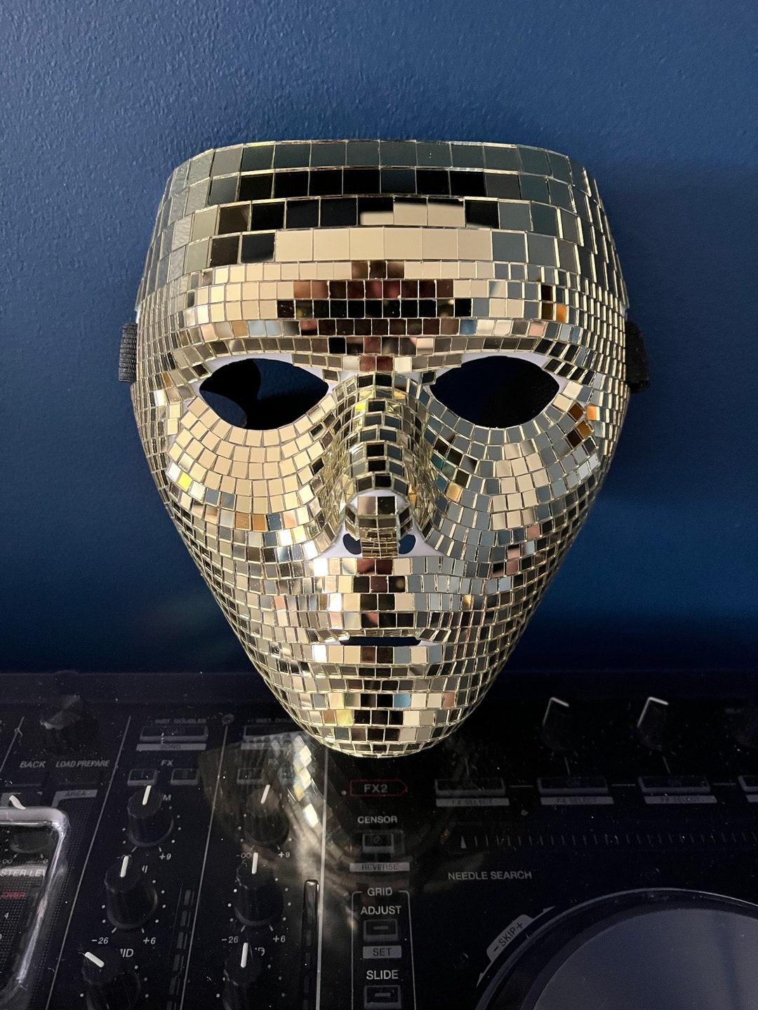 Gold Disco Ball Full Face Mirror Mask - Etsy