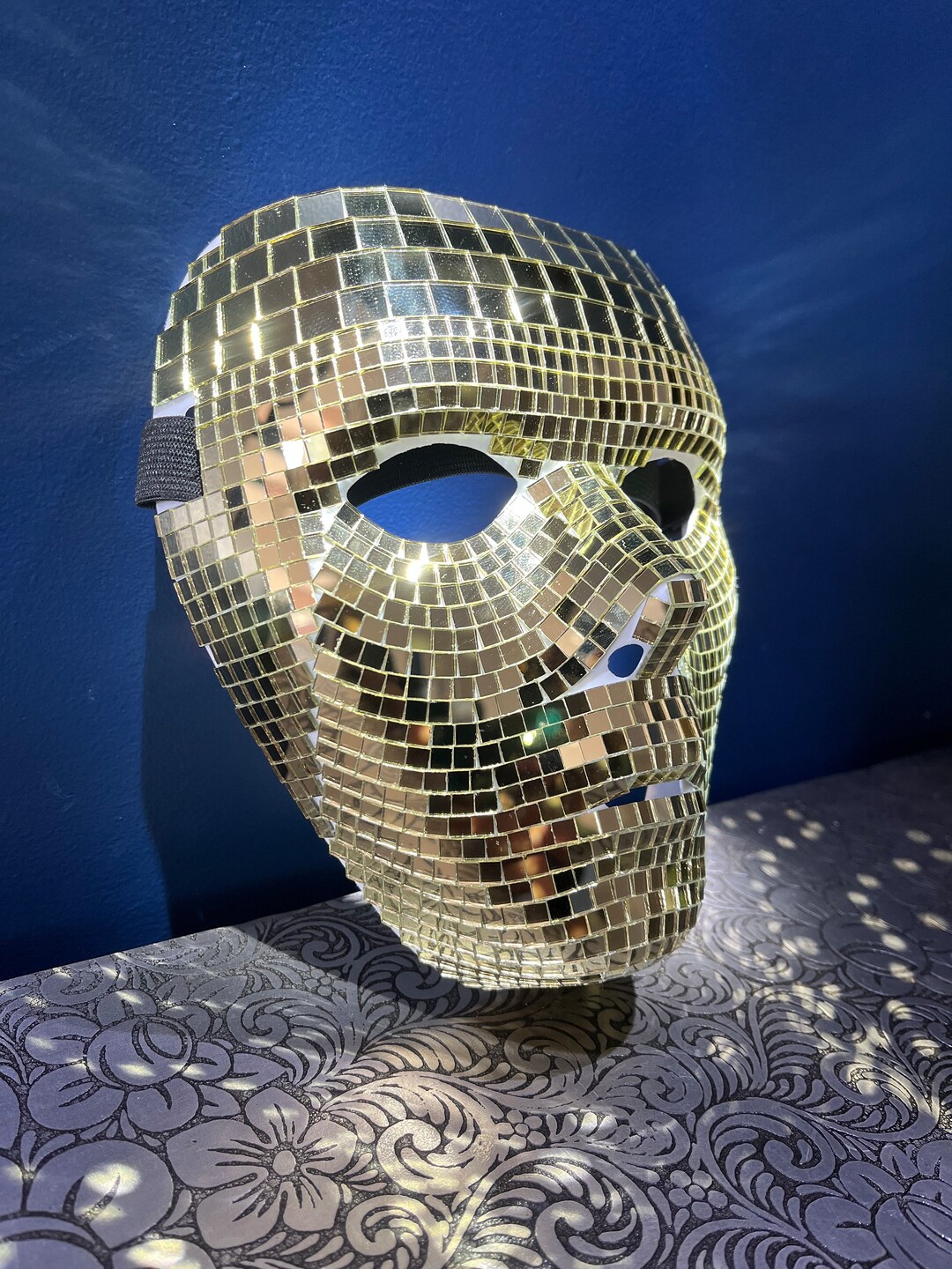 Gold Disco Ball Full Face Mirror Mask - Etsy