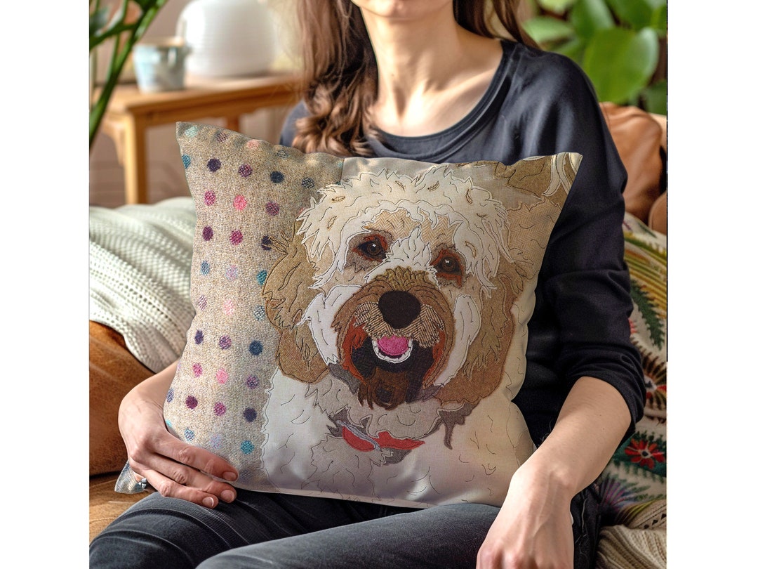 Pet Memorial Pillow/cushion, Pet Bereavement Present, Pet Portrait ...