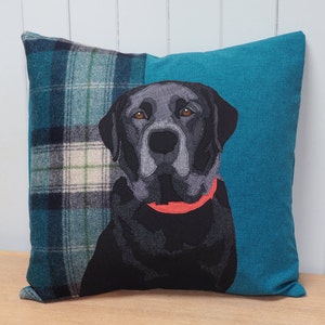 Black Labrador Cushion/pillow, Handmade to Order, Beautifully Detailed ...