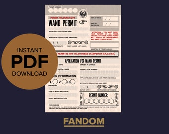 Wand permit | Etsy