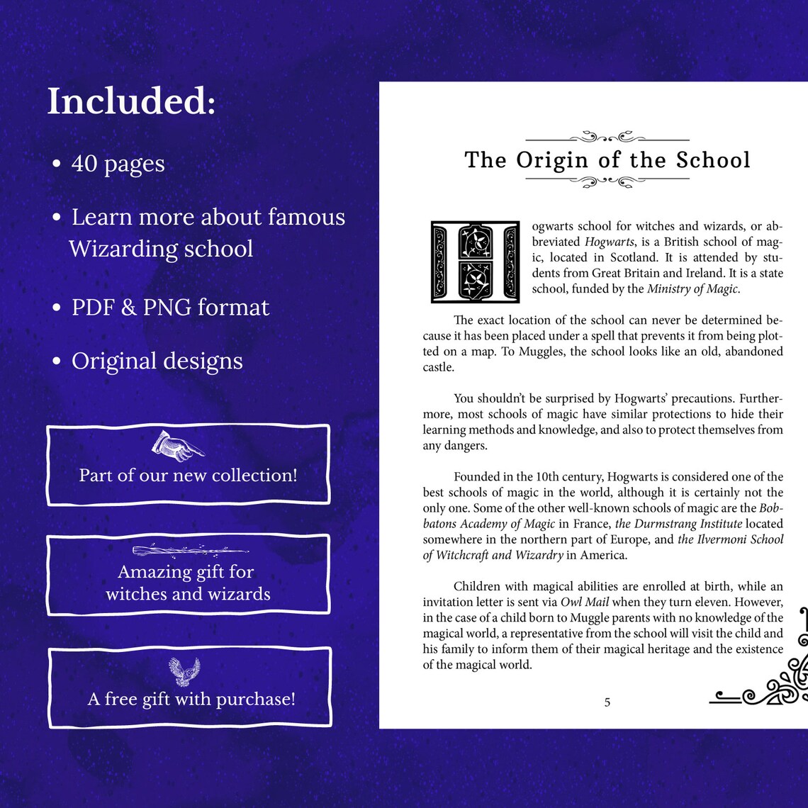History of Wizarding School Book Wizard A5 | Text Book for Wizarding ...