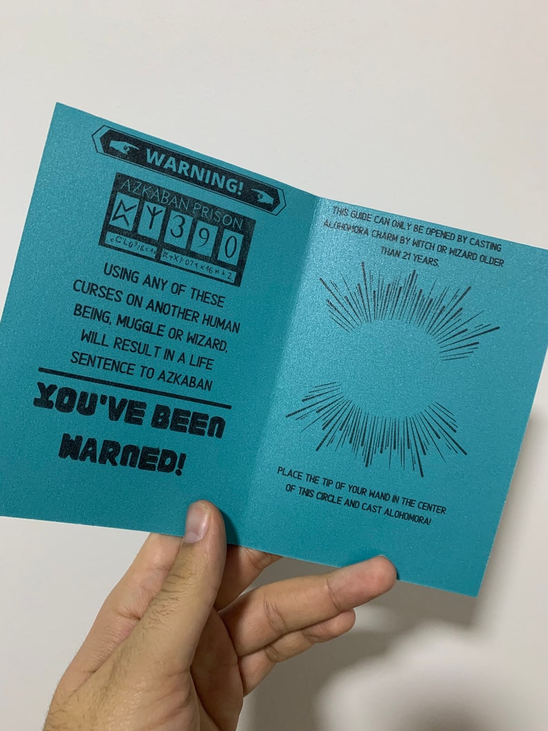 Unforgivable curses Spell Guide / Harry Potter Inspired A4 | Etsy