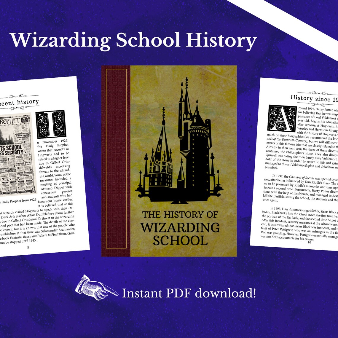 History of Wizarding School Book Wizard A5 | Text Book for Wizarding ...