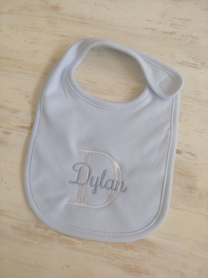 Embroidered Baby Bib: Custom Monogrammed Shower Gift - Etsy