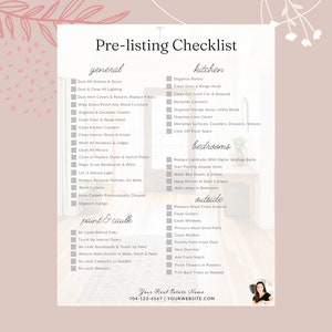 Real Estatepre-listing Checklist - Etsy