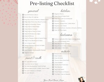 Real Estate new Listing Checklist Printable and Fillable Pdfs - Etsy