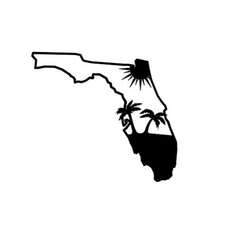 Florida State Vinyl Decal - Etsy
