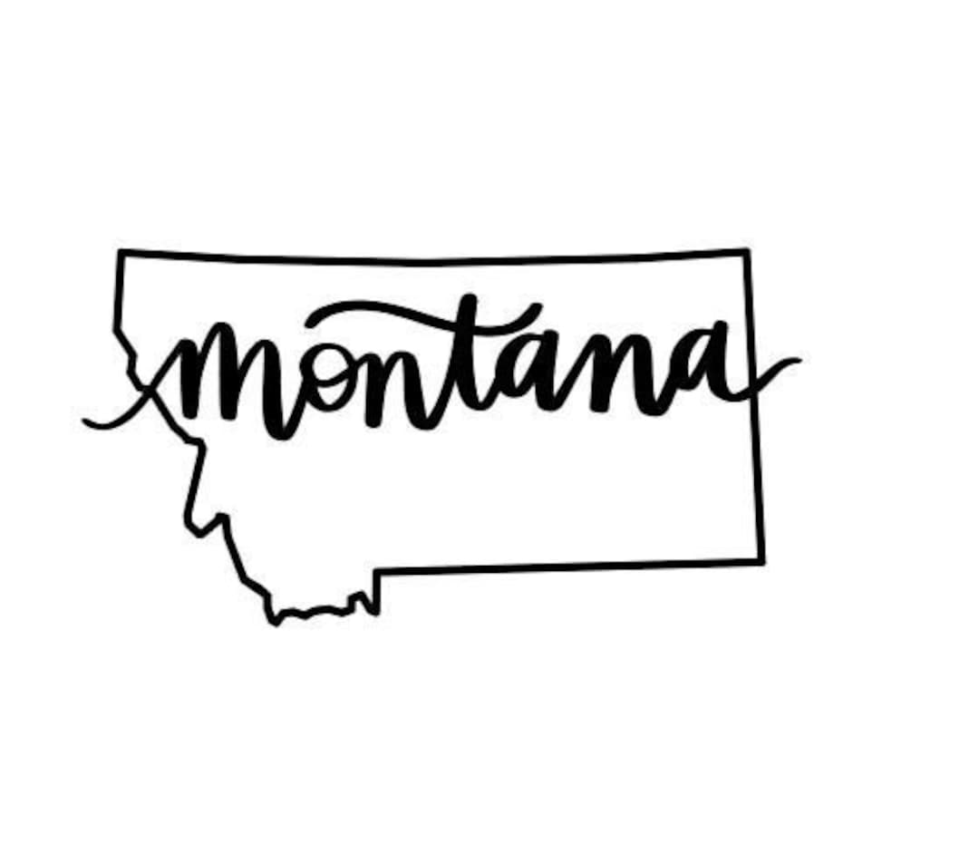 Montana State Vinyl Decals - Etsy