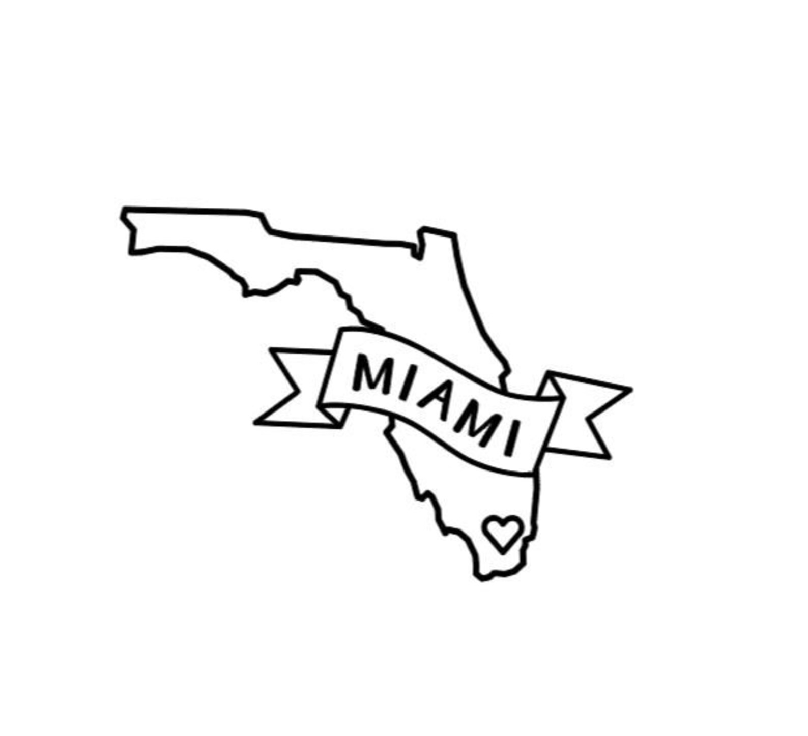 Florida State Vinyl Decal - Etsy