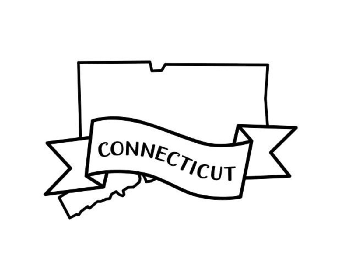 Connecticut State Vinyl Decal - Etsy