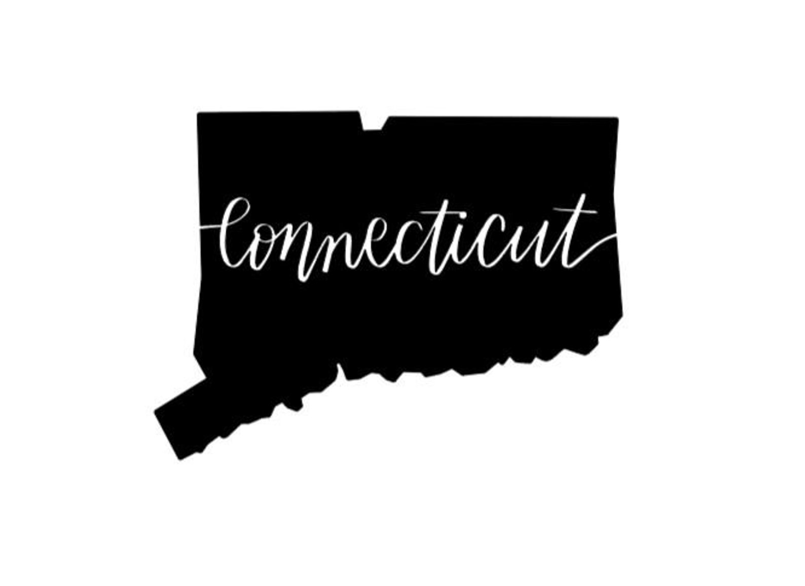 Connecticut State Vinyl Decal - Etsy