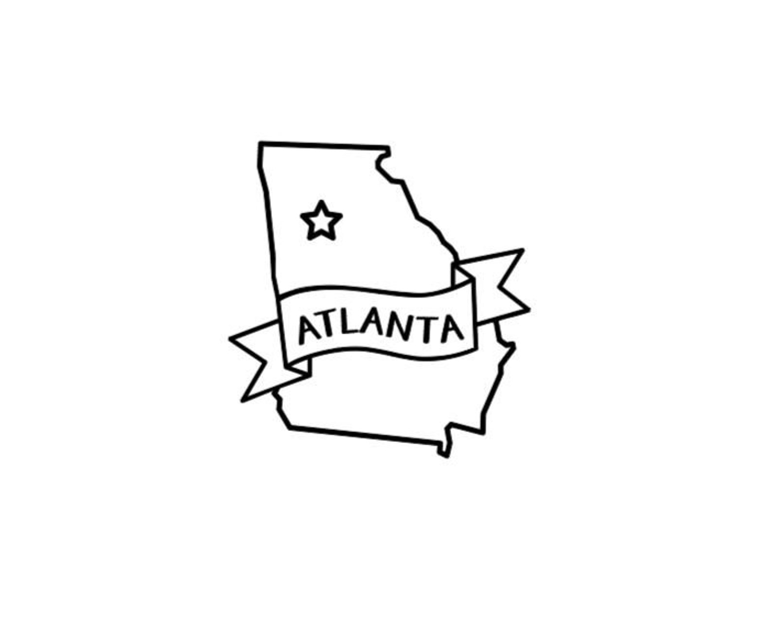 Georgia State Vinyl Decal - Etsy