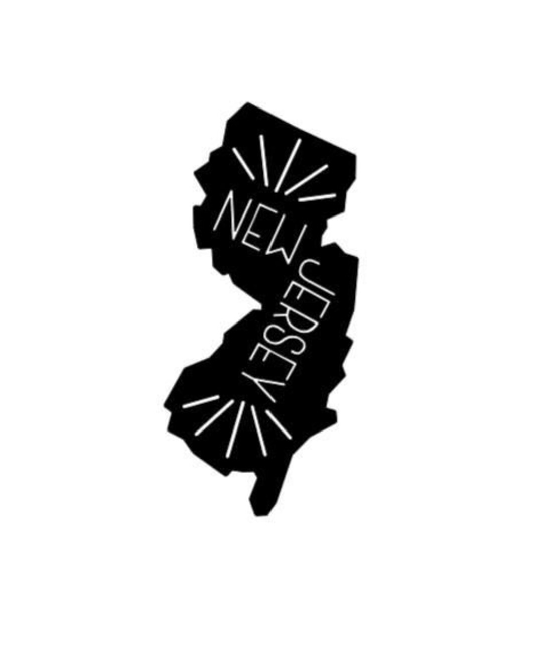 New Jersey State Vinyl Decals - Etsy