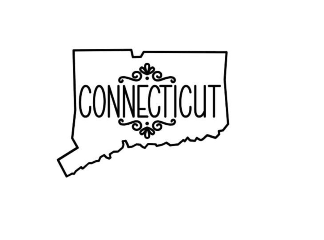 Connecticut State Vinyl Decal - Etsy