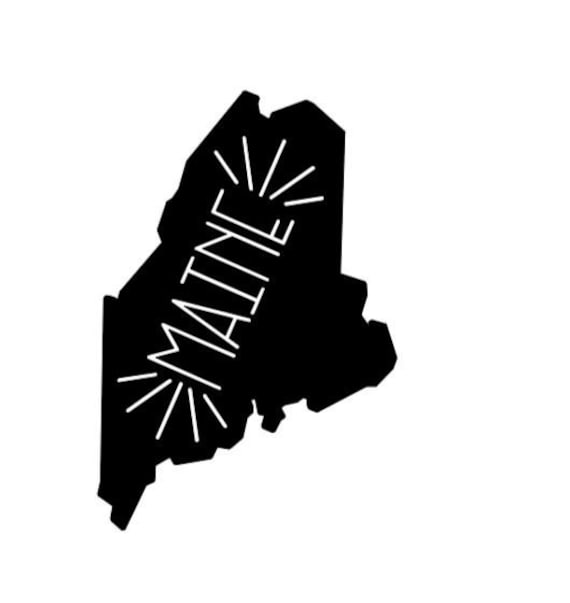 Maine State Vinyl Decal | Etsy