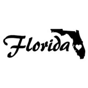 Florida State Vinyl Decal - Etsy