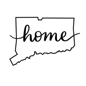 Connecticut State Vinyl Decal - Etsy