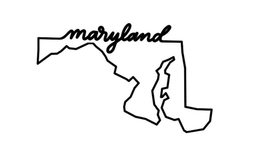 Maryland State Vinyl Decal - Etsy