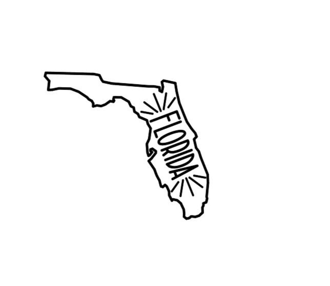 Florida State Vinyl Decal - Etsy