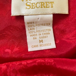 90’s Victoria’s Secret Gold Label Red Satin Slip - Etsy