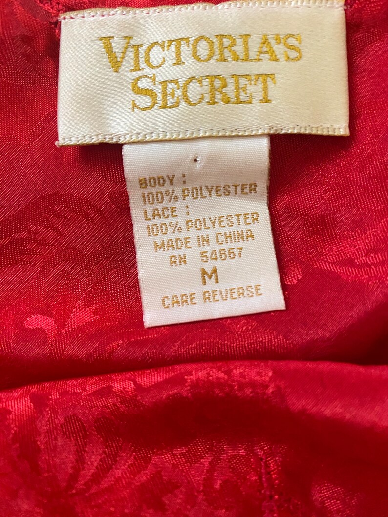 90’s Victoria’s Secret Gold Label Red Satin Slip - Etsy