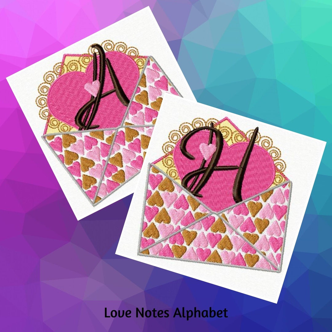 Applique Machine Embroidery, Love Spell Alphabet Embroidery Designs ...