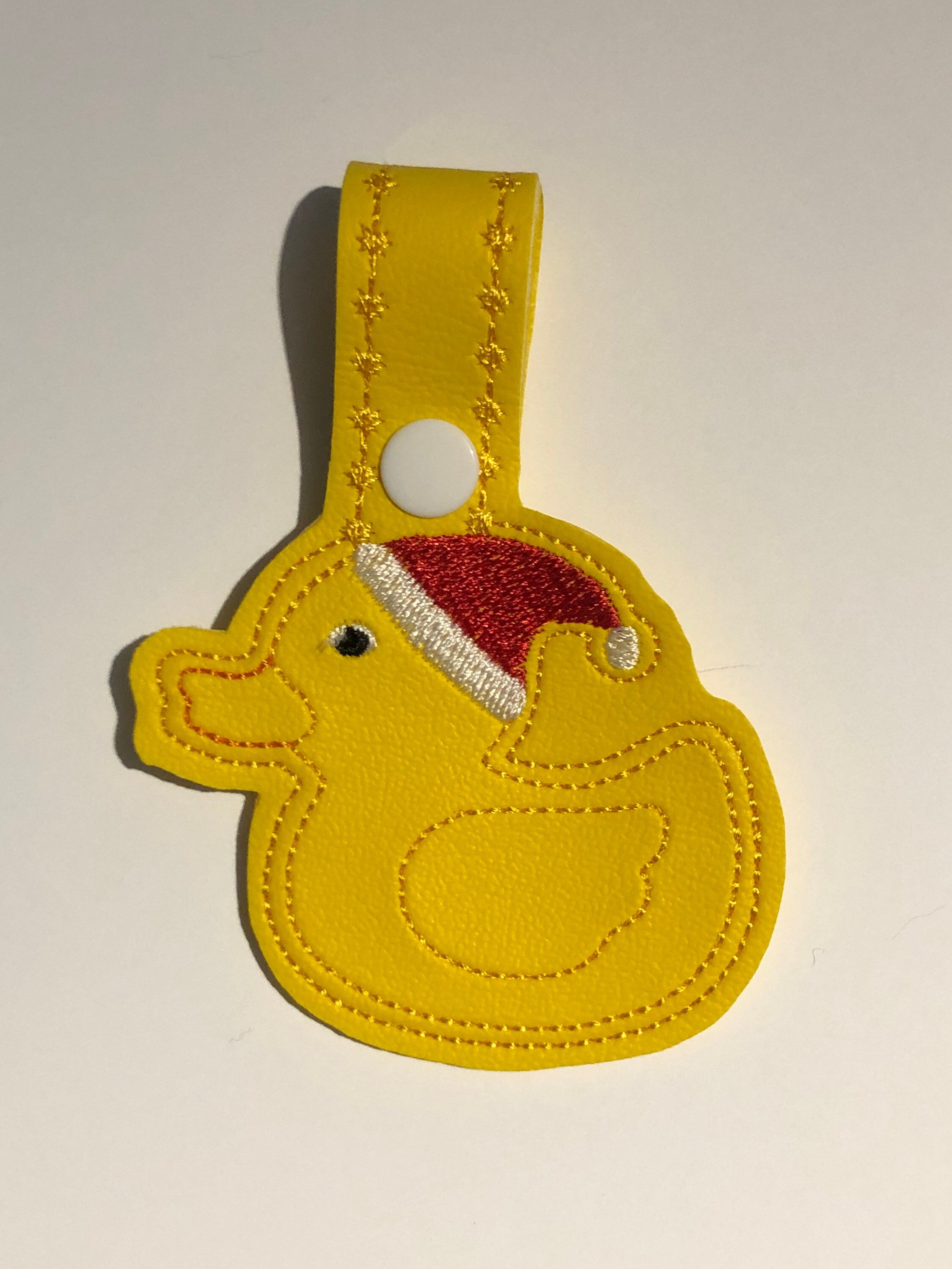 DIY Machine Embroidery File, Christmas Duck Key Fob Design, Instant ...