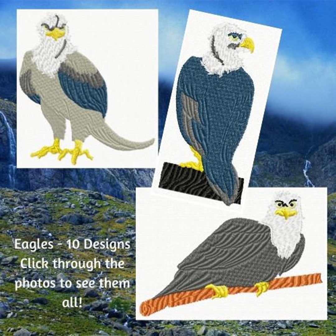 Machine Embroidery, Eagles Embroidery Designs, Patriotic Embroidery ...