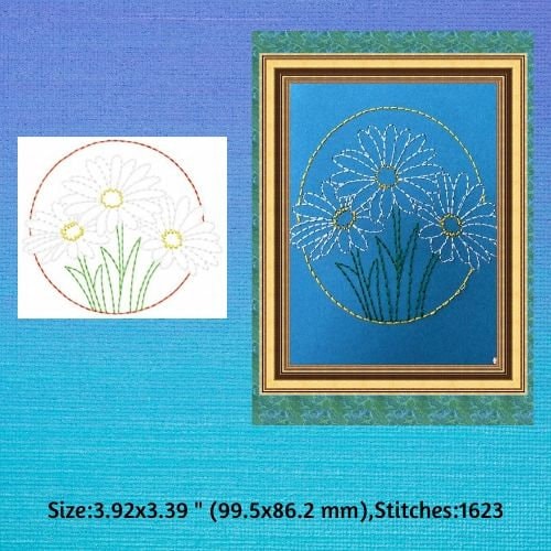 DIY Machine Embroidery Card Design / Floral Card Design / | Etsy