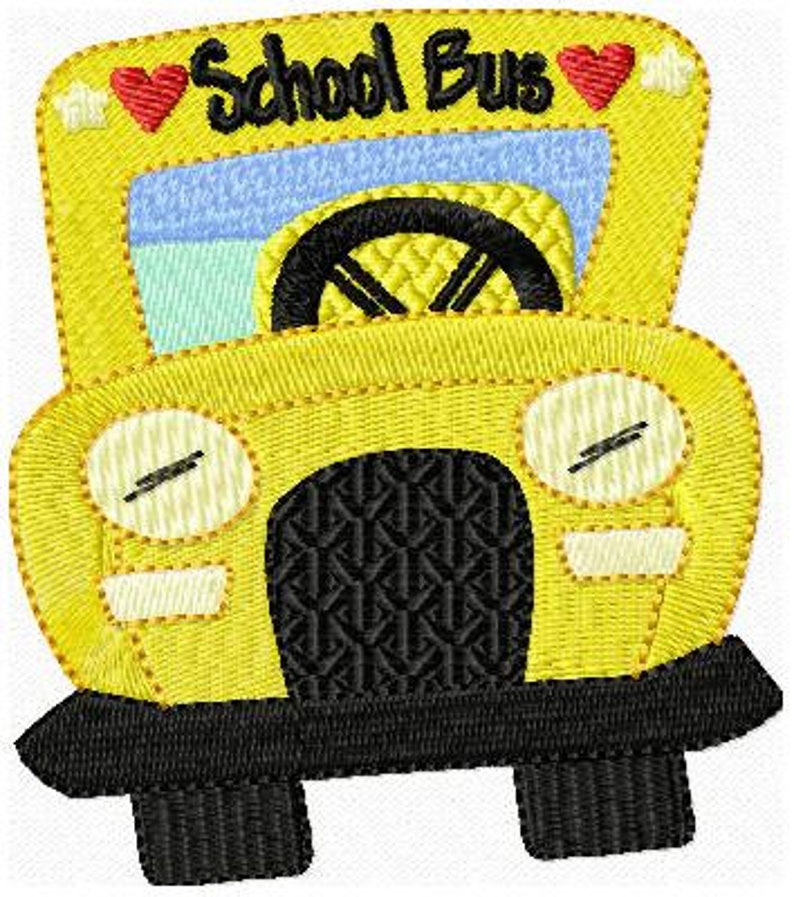 Machine Embroidery, School Bus Embroidery Design, Back to School Gift ...