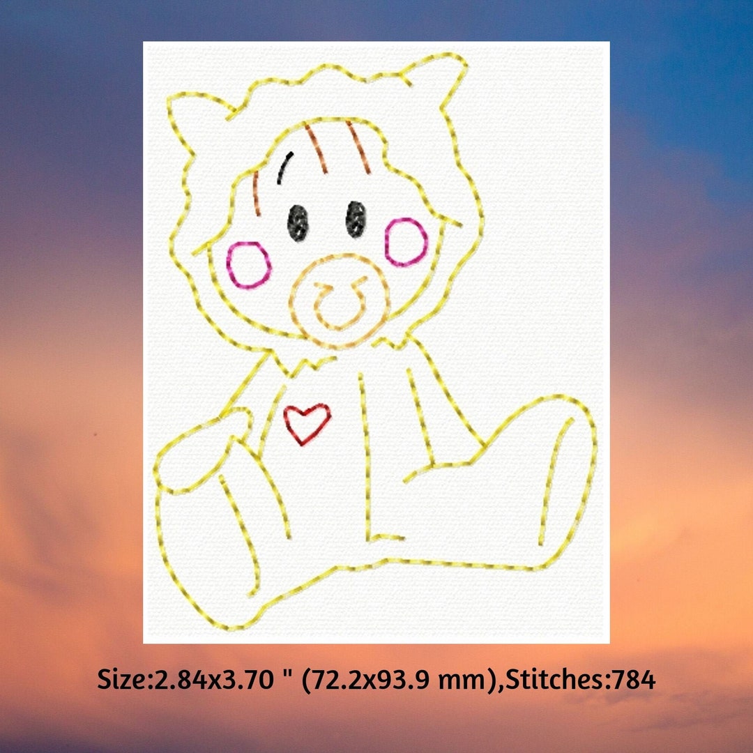 DIY Machine Embroidery Card Design, Cute Baby Card Embroidery Design ...