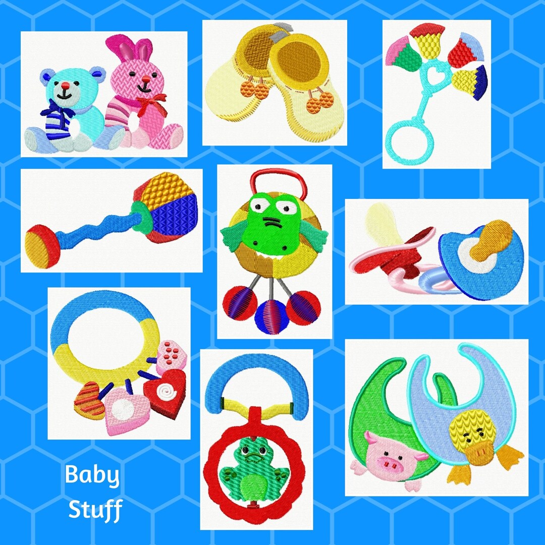 Digital Machine Embroidery File, Baby Stuff Embroidery Designs ...
