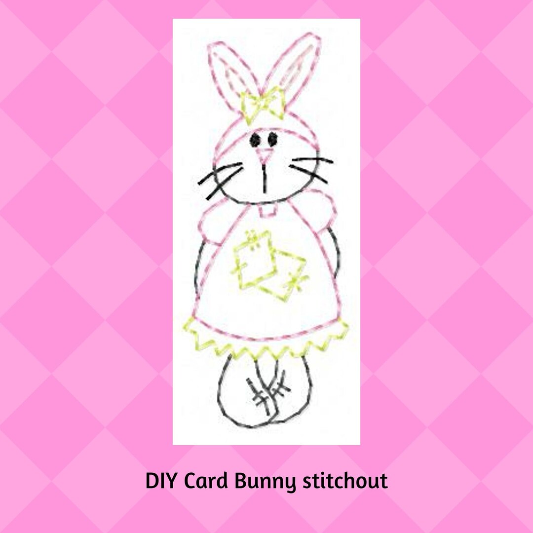 DIY Machine Embroidery Card Design, Easter Embroidery Design, Instant ...